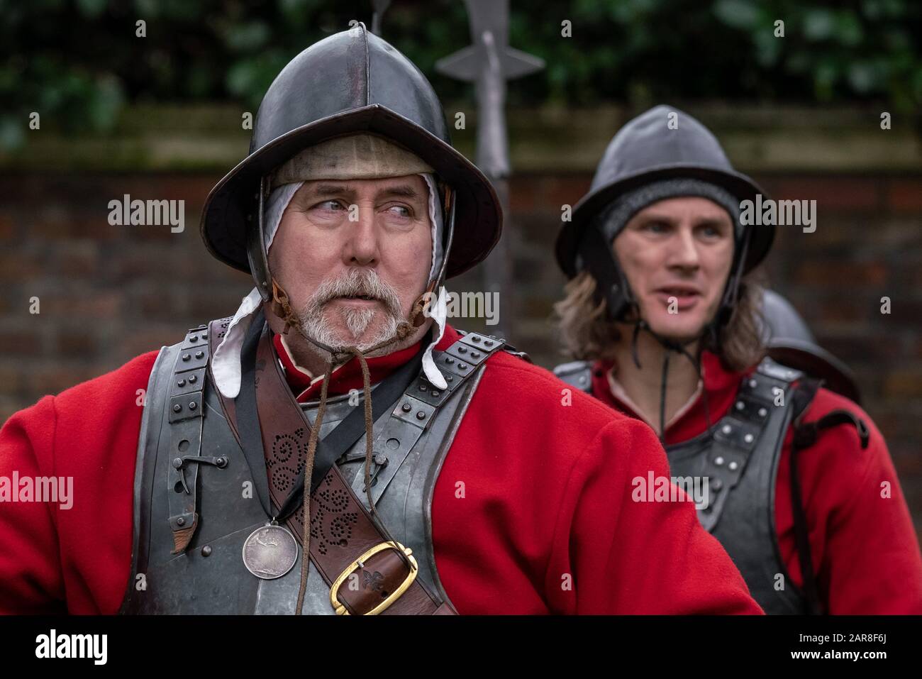 Annual re-enactment of King Charles I execution parade by the English ...