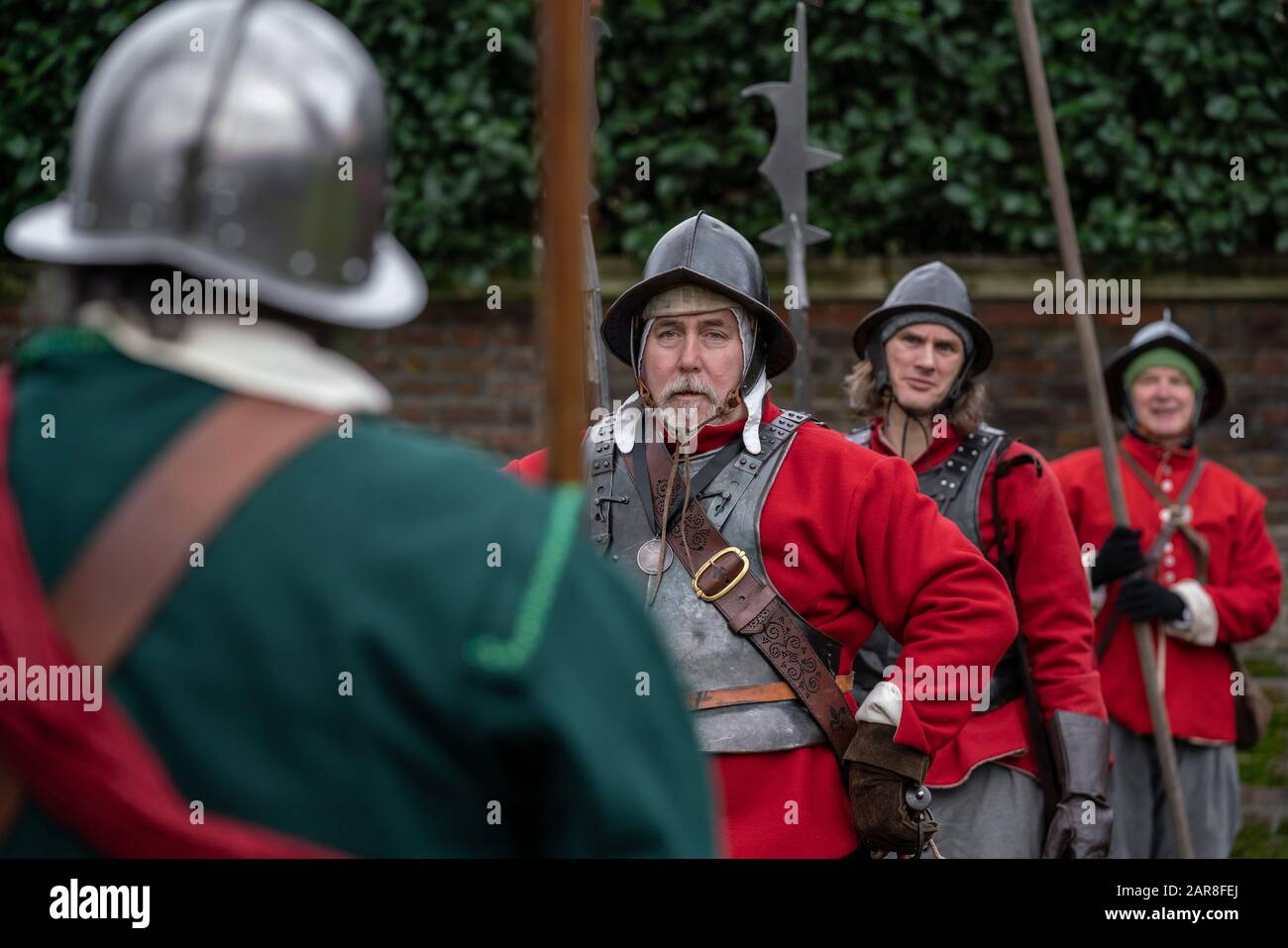 Annual re-enactment of King Charles I execution parade by the English ...