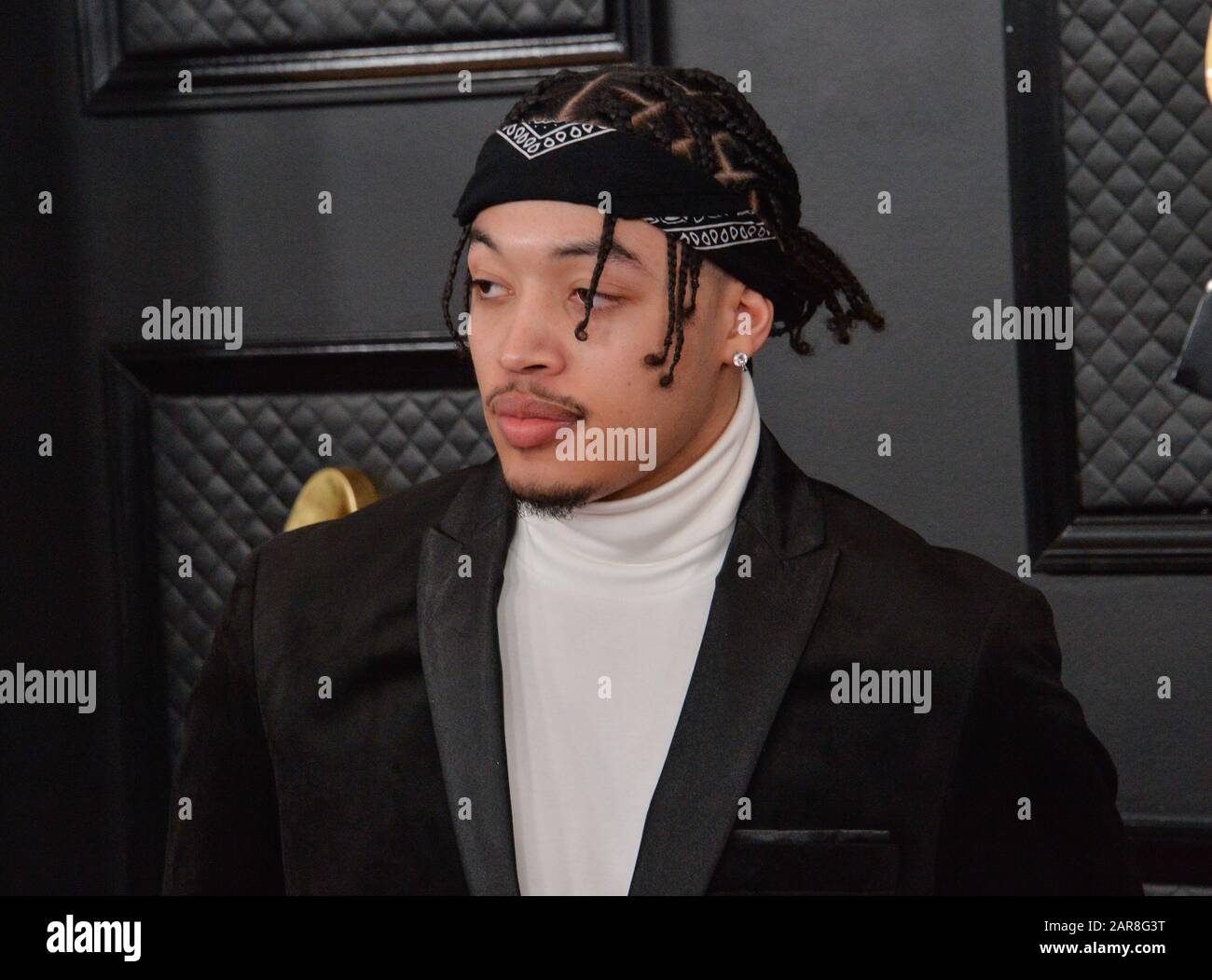 Los Angeles, CA, USA. 26th Jan 2020. Lonr. arrives for the 62nd annual ...