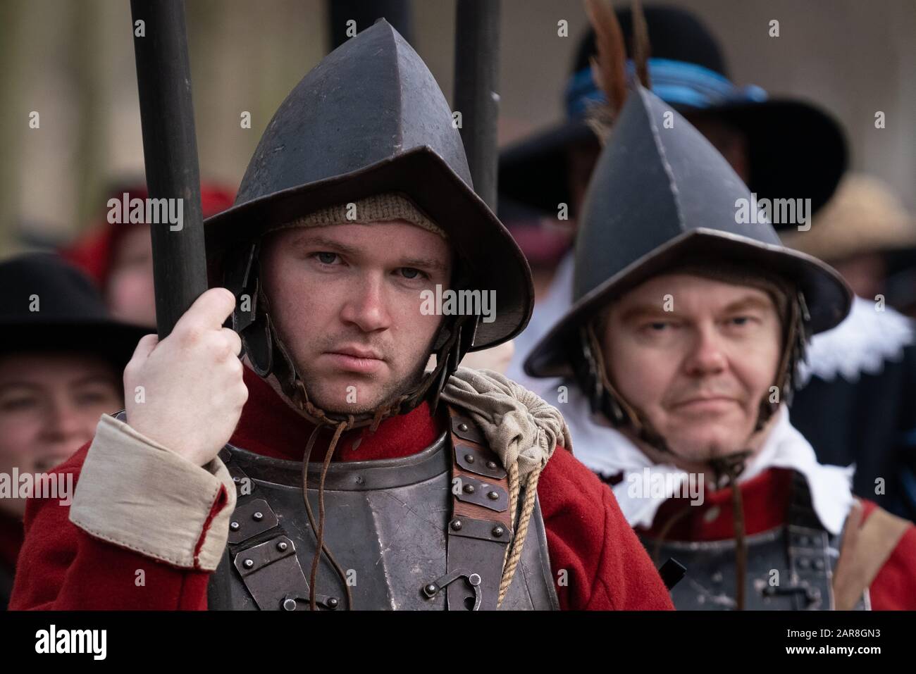 Annual re-enactment of King Charles I execution parade by the English ...