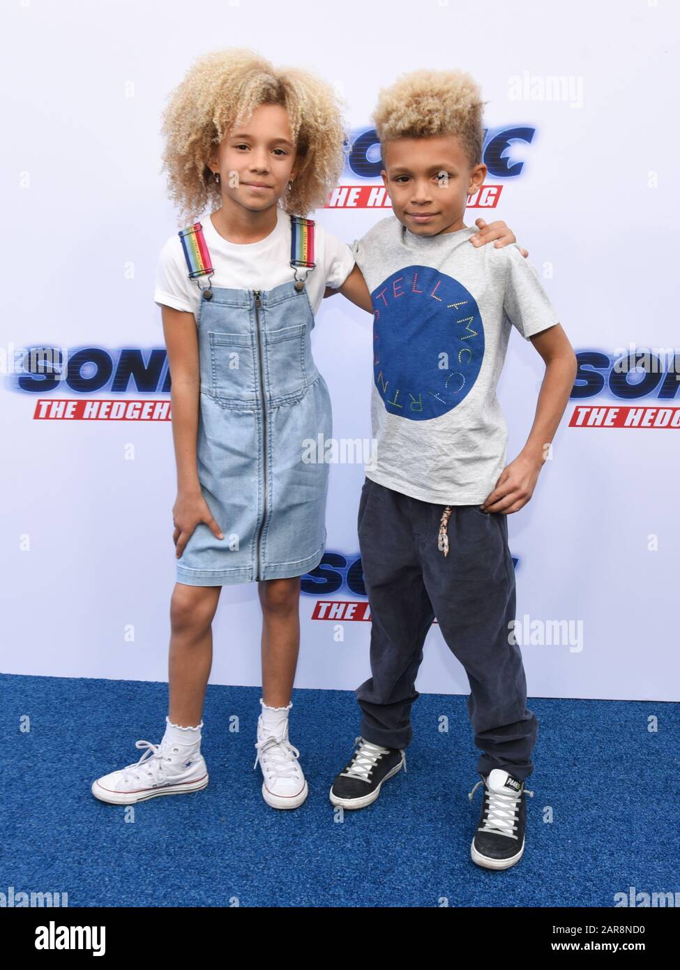 January 25, 2020, Hollywood, CA, USA: Stella Bennett and Blaise Bennett ...