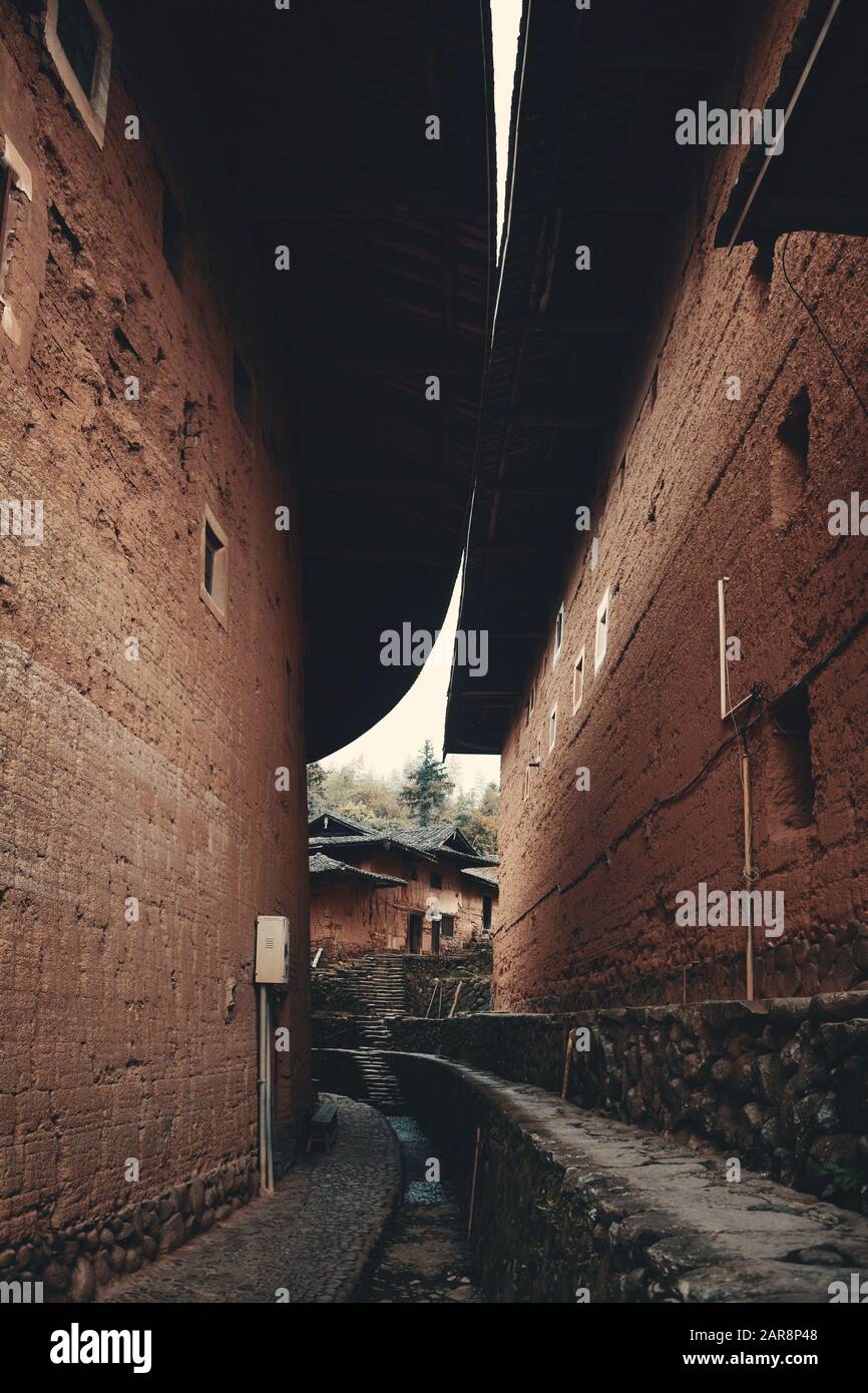 Traditional Tulou building is the unique dwellings of Hakka in Fujian ...