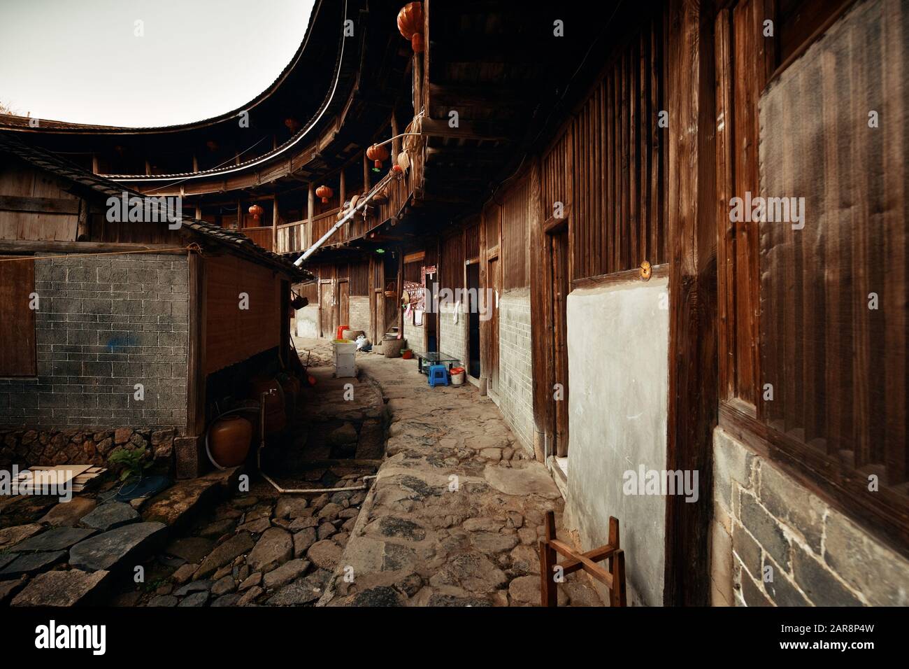 Traditional Tulou building is the unique dwellings of Hakka in Fujian ...