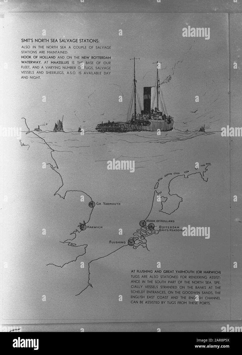 MN [Merchant Navy]/Anefo London series Drawing Smit's North Sea Salvage ...