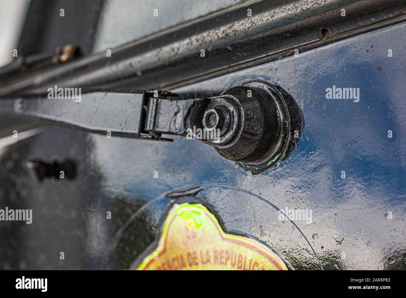 Windshield wiper mount Stock Photo - Alamy