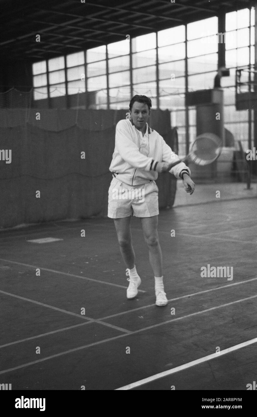 Tennis dutch championships energiehal rotterdam Black and White Stock ...