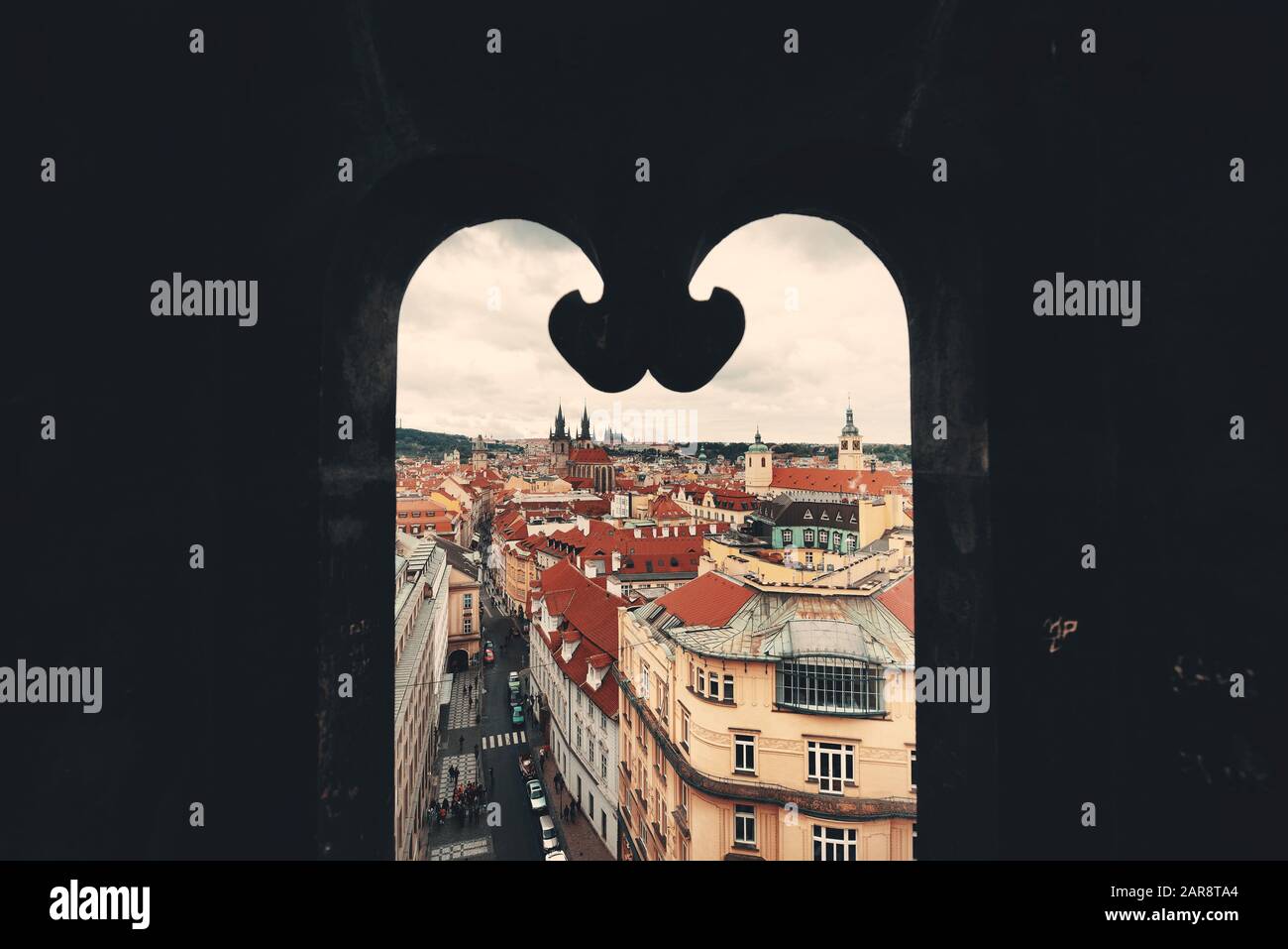 Window view in Prague Czech Republic Stock Photo - Alamy