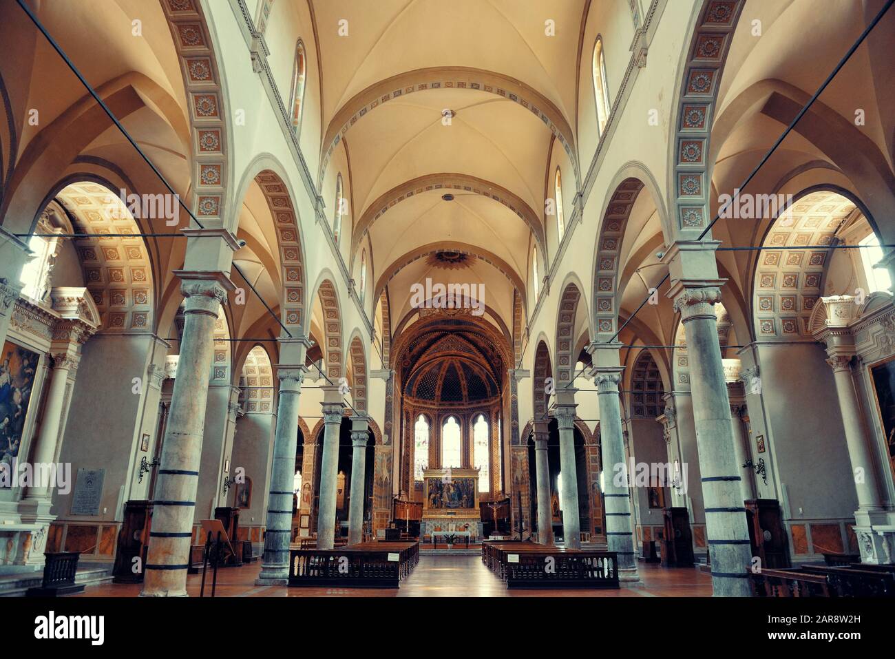 Church interior view in old medieval town Siena in Italy Stock Photo ...