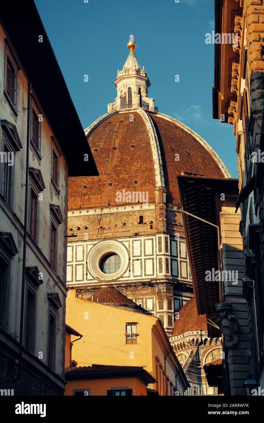 Duomo Santa Maria Del Fiore street view in Florence Italy Stock Photo ...