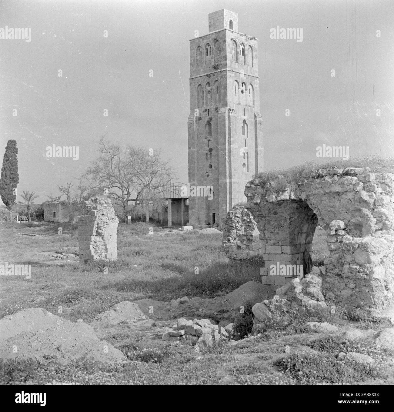 Israel 1948-1949: Ramle Tower, locally known as the White Tower ...