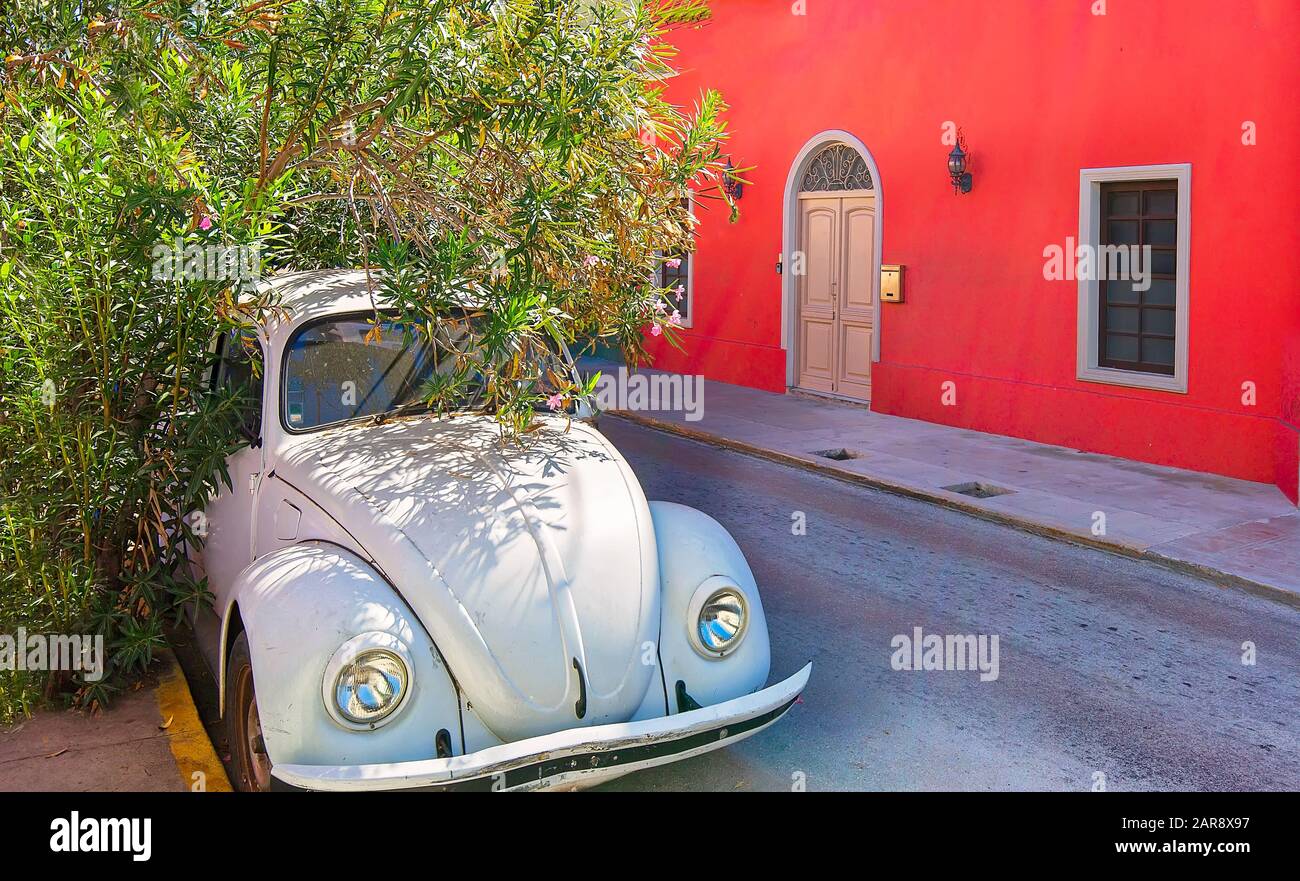 Scenic colorful colonial Merida streets in Mexico, Yucatan Stock Photo ...