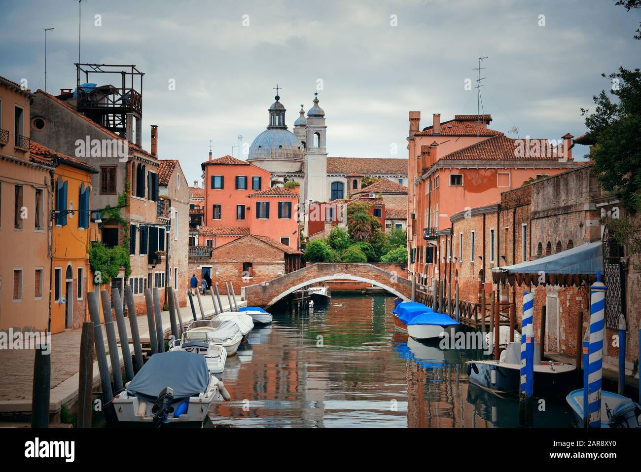 Venice canal view with historical buildings. Italy Stock Photo - Alamy