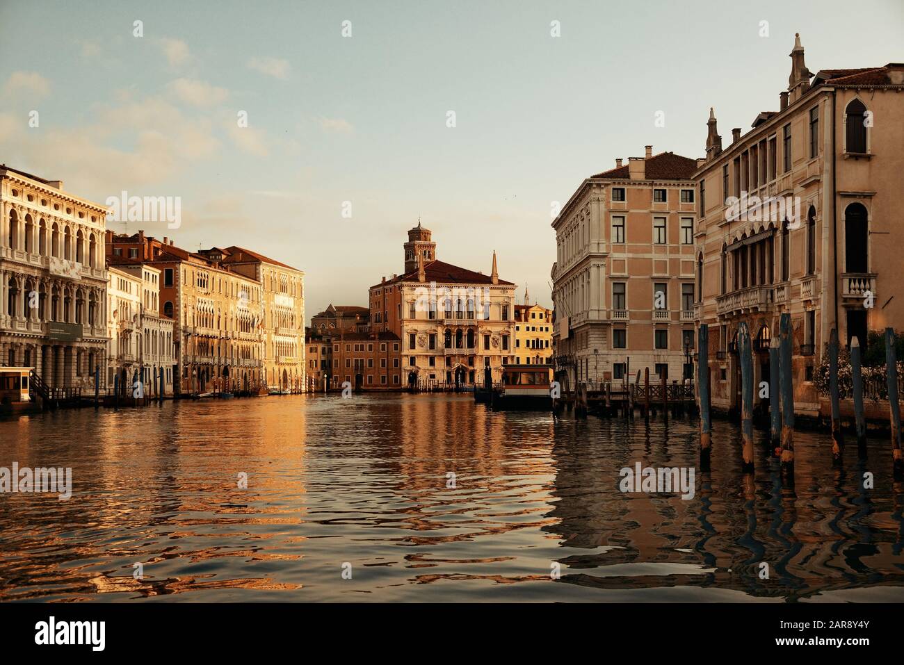 Venice canal view with historical buildings. Italy Stock Photo - Alamy