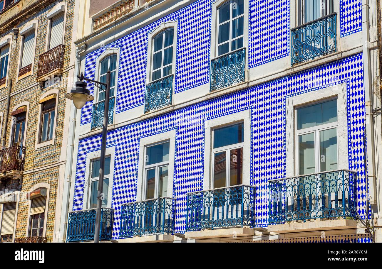 Typical Portuguese architecture and colorful buildings of Lisbon ...