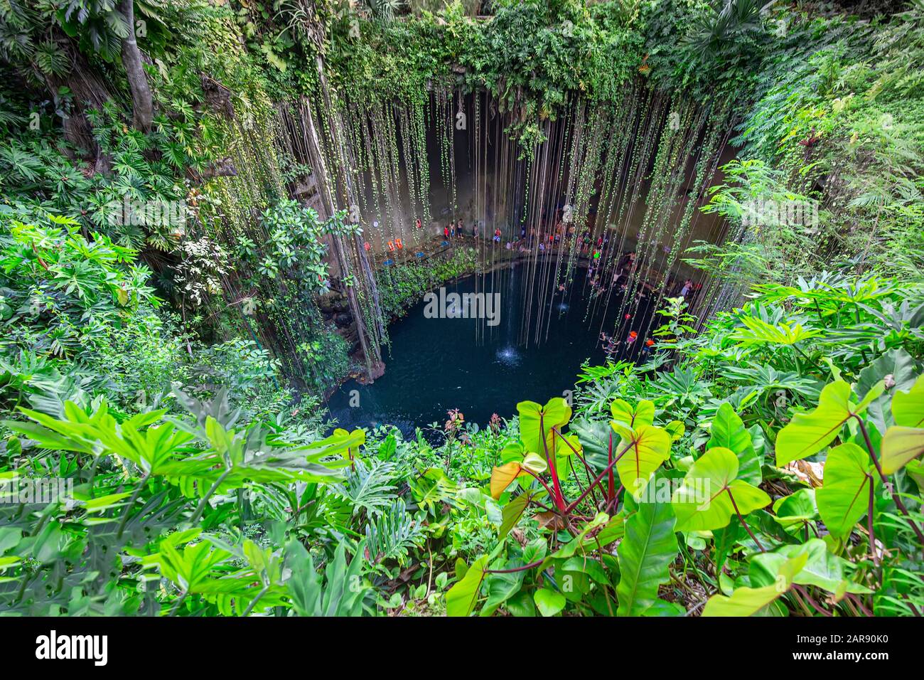 Ik Kil, Mexico - 20 December, 2019: Ik Kil Cenote located in the ...