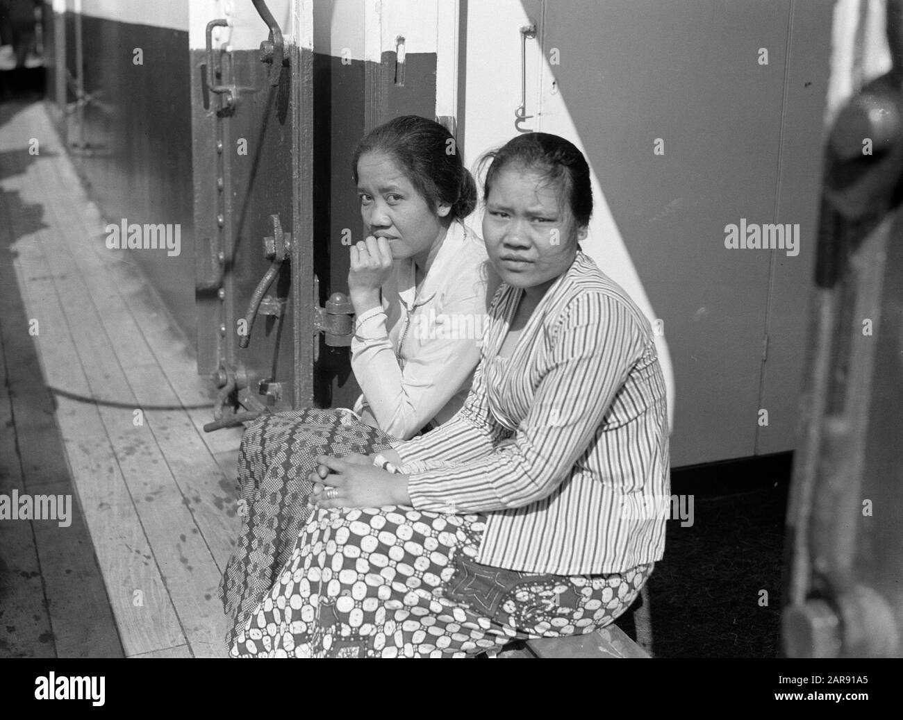 Sea voyage with MS Baloeran Two Javanese female baboes Annotation: This ...