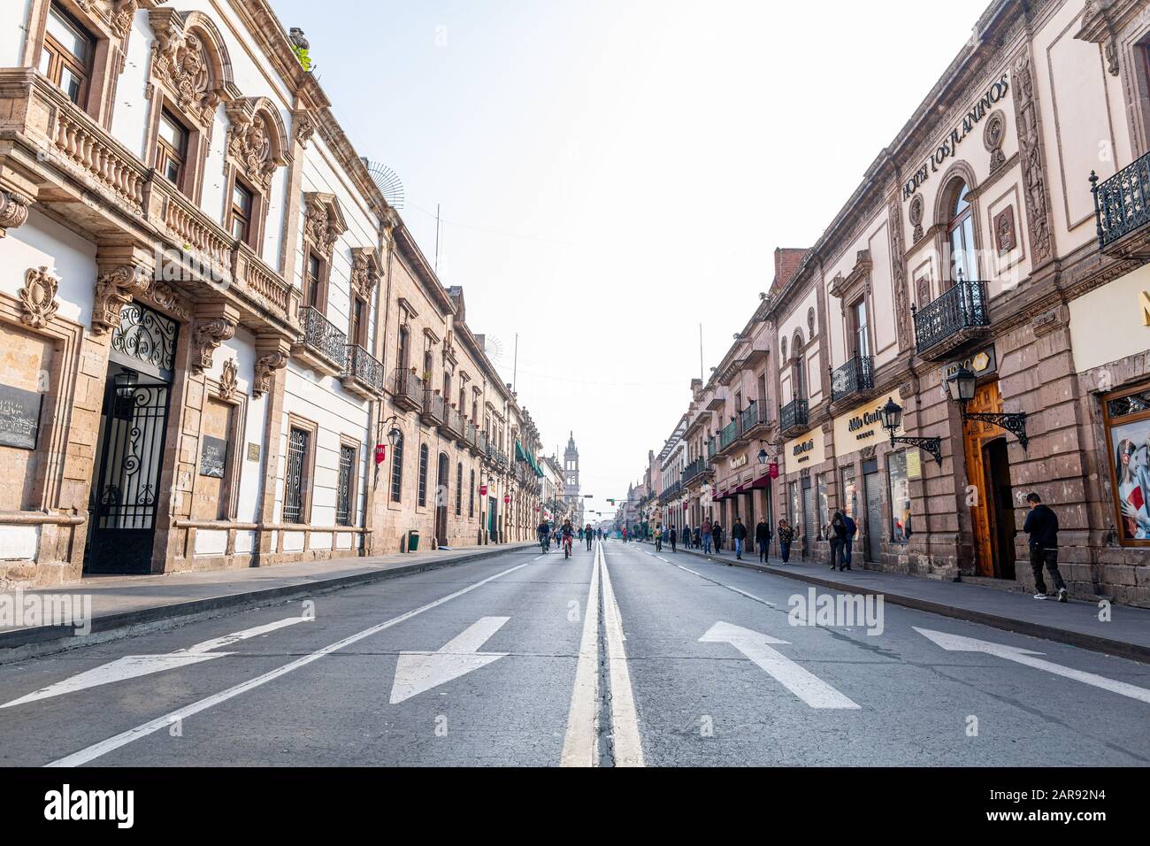 Morelia, Michoacan, Mexico - November 24, 2019: View down Mexico 15 ...