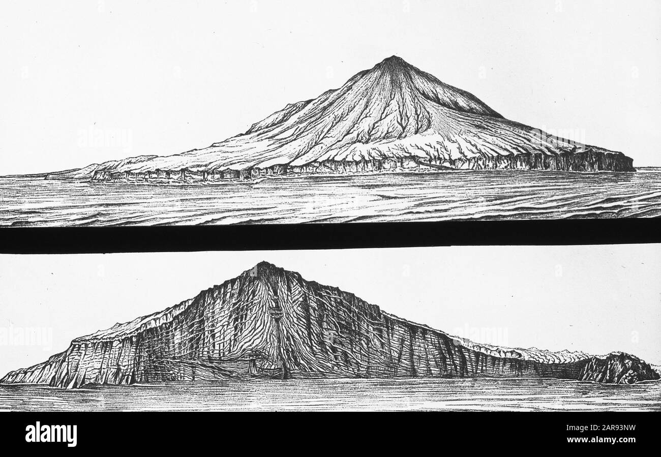 Krakatoa Volcano Drawing