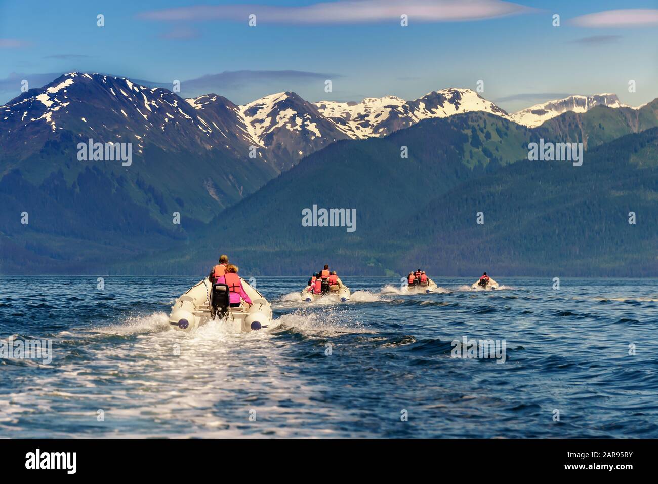 Coastal exploration by zodiac. Icy Strait Point, Alaska. Excursion by ...
