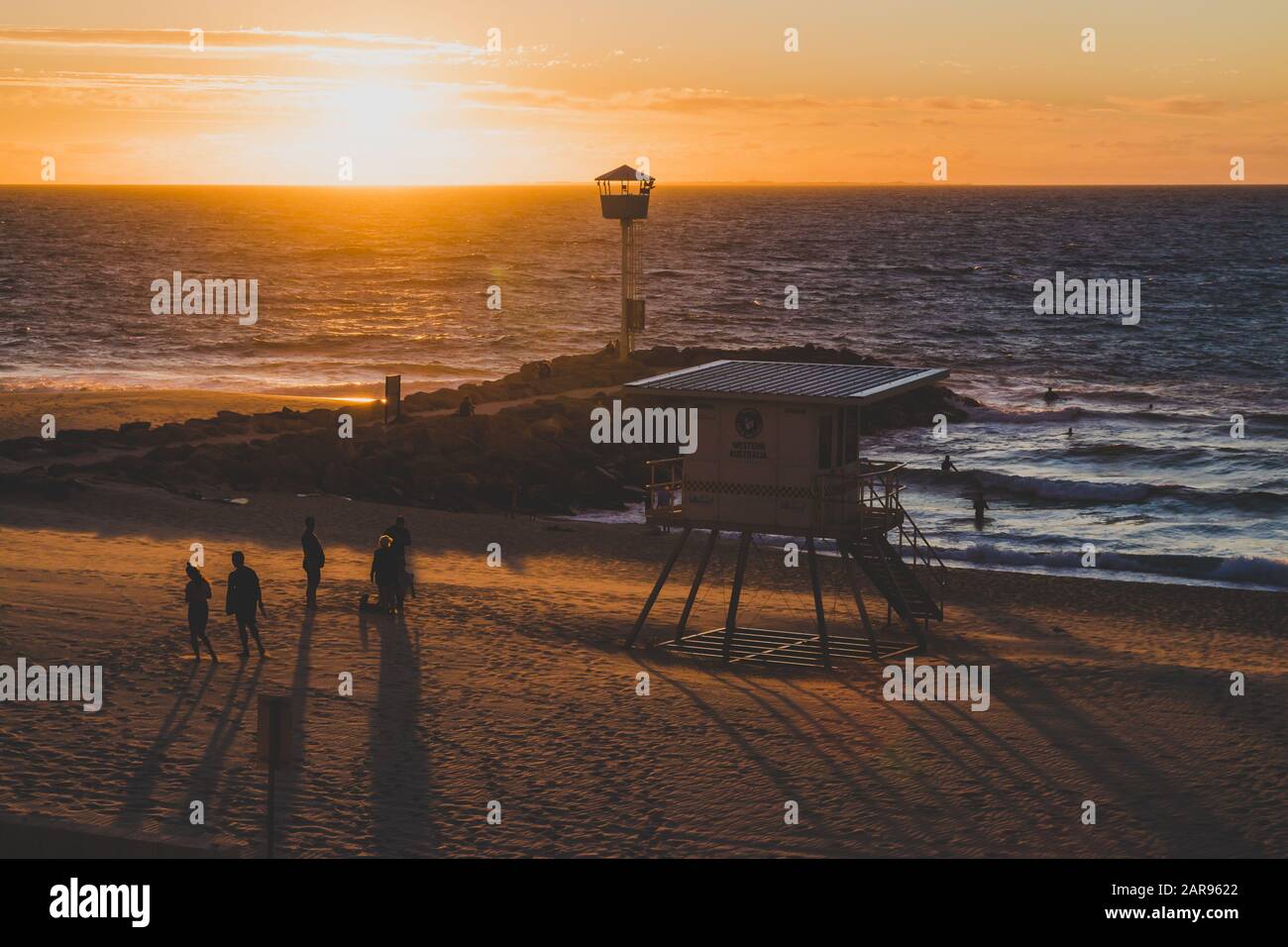 PERTH, WESTERN AUSTRALIA - January 8th, 2020: view of the sunset over ...