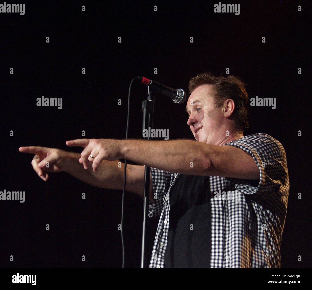 SEPTEMBER 15: Mike Reno of Loverboy performs at Lakewood Amphitheatre ...