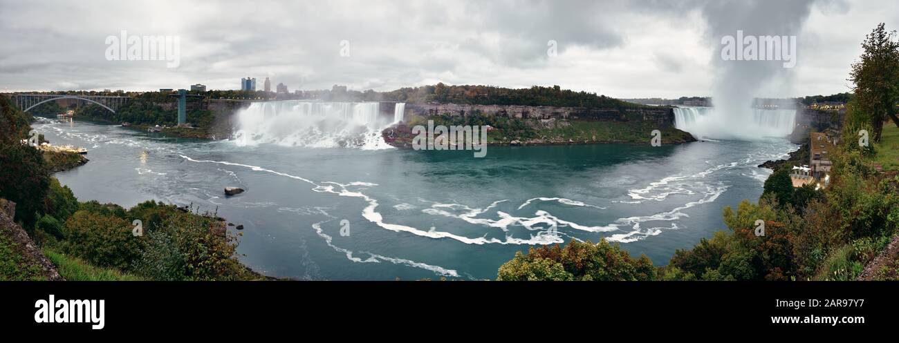 Niagara Falls panorama as the famous natural landscape in Canada Stock ...
