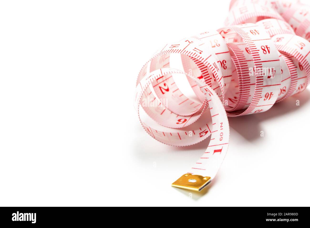 White color tape measure Stock Photo - Alamy