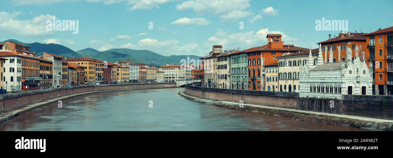 Pisa cityscape panorama with architecture in Italy Stock Photo - Alamy