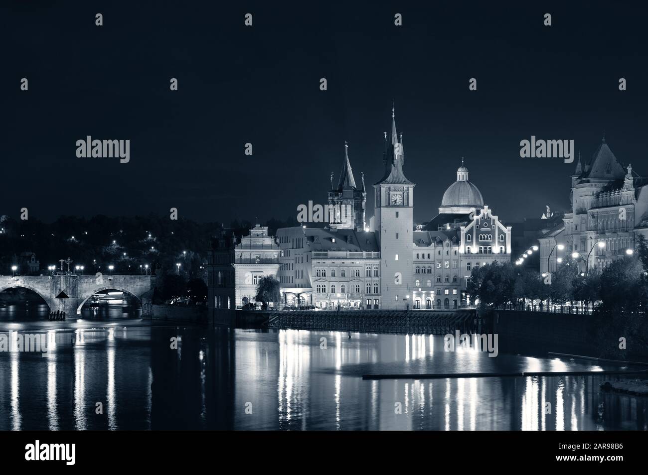 Night scene in Prague Czech Republic Stock Photo - Alamy