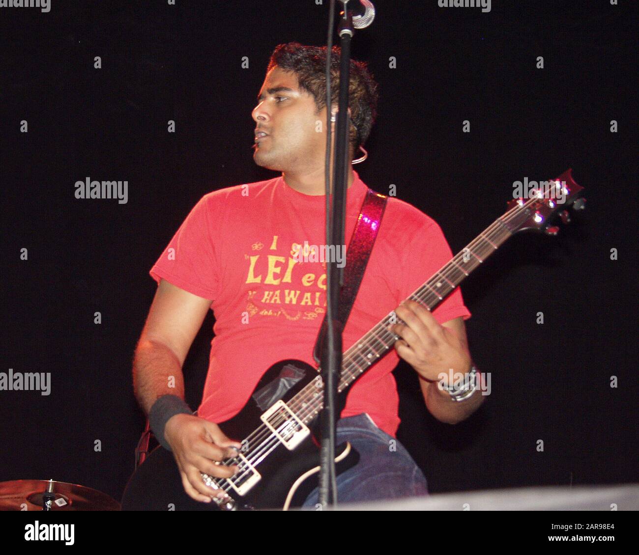SEPTEMBER 28: Dave Baksh of Sum 41 performs at Lakewood Amphitheatre in ...