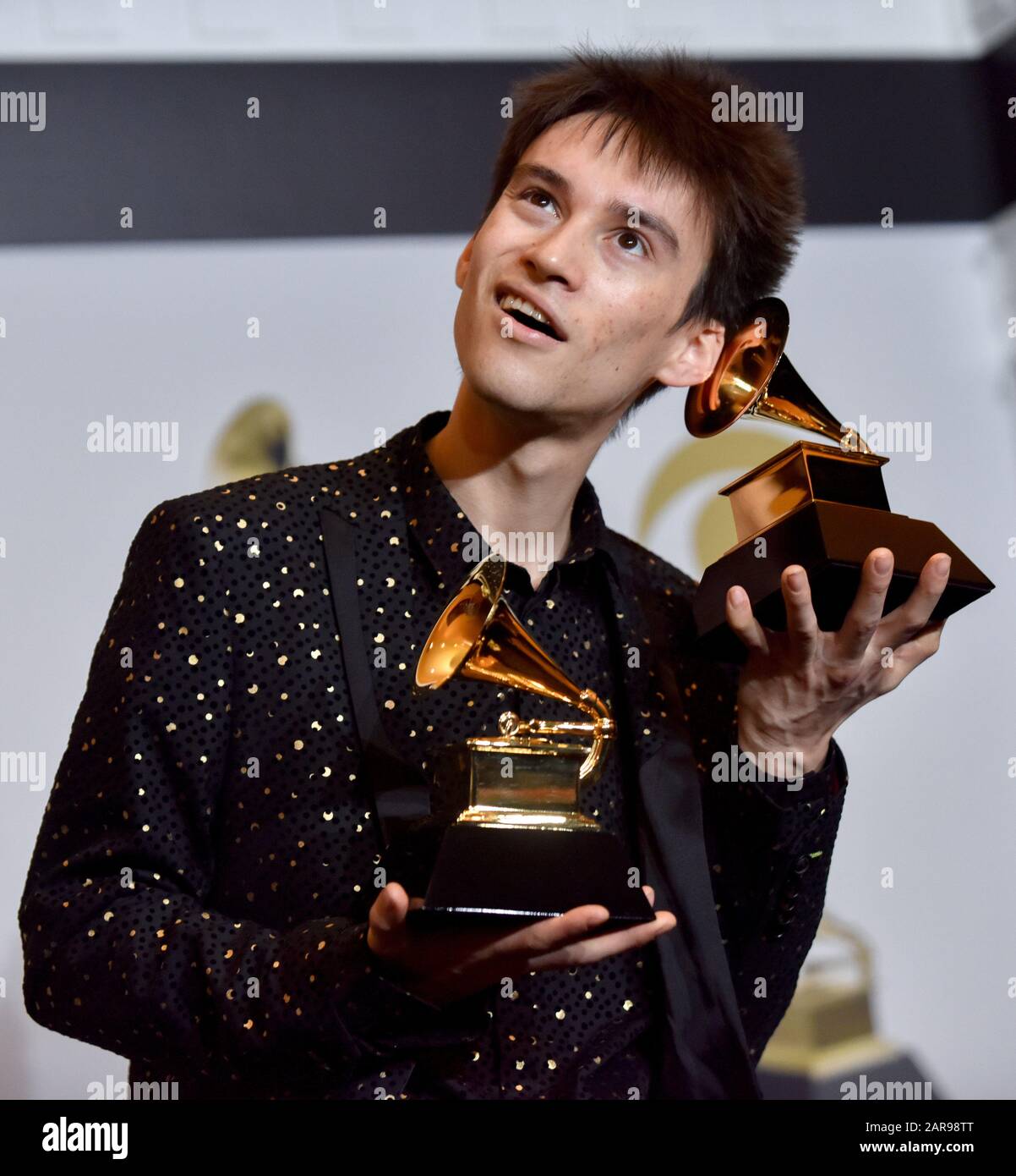 Los Angeles, CA, USA. 26th Jan 2020. Jacob Collier appears backstage ...