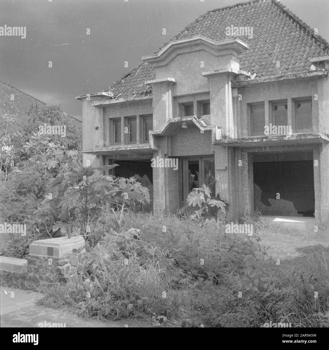War volunteers in Malacca and Indonesia Destroyed house in Bandoeng ...