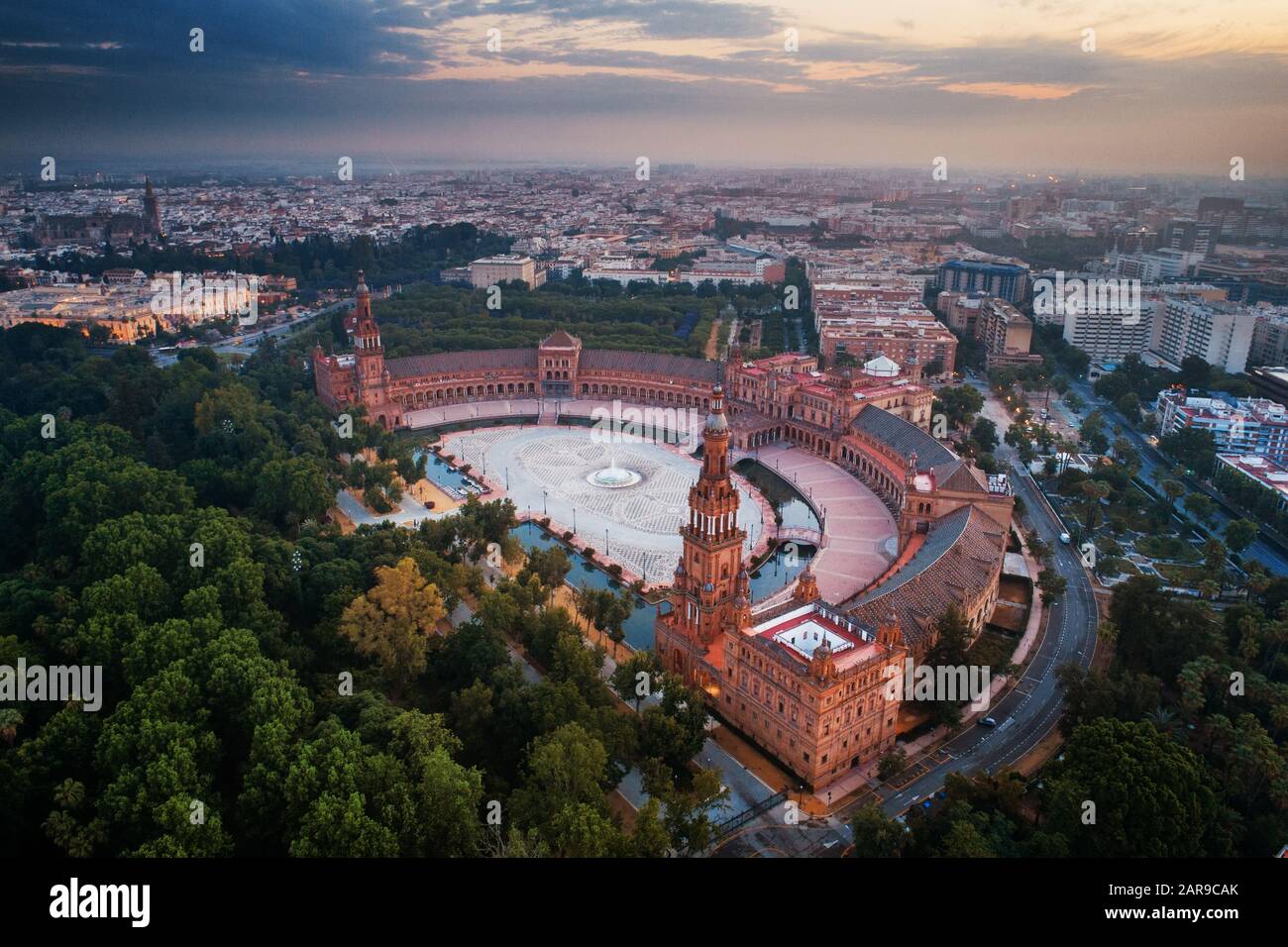 Sevilla plaza de espana aerial hi-res stock photography and images - Alamy