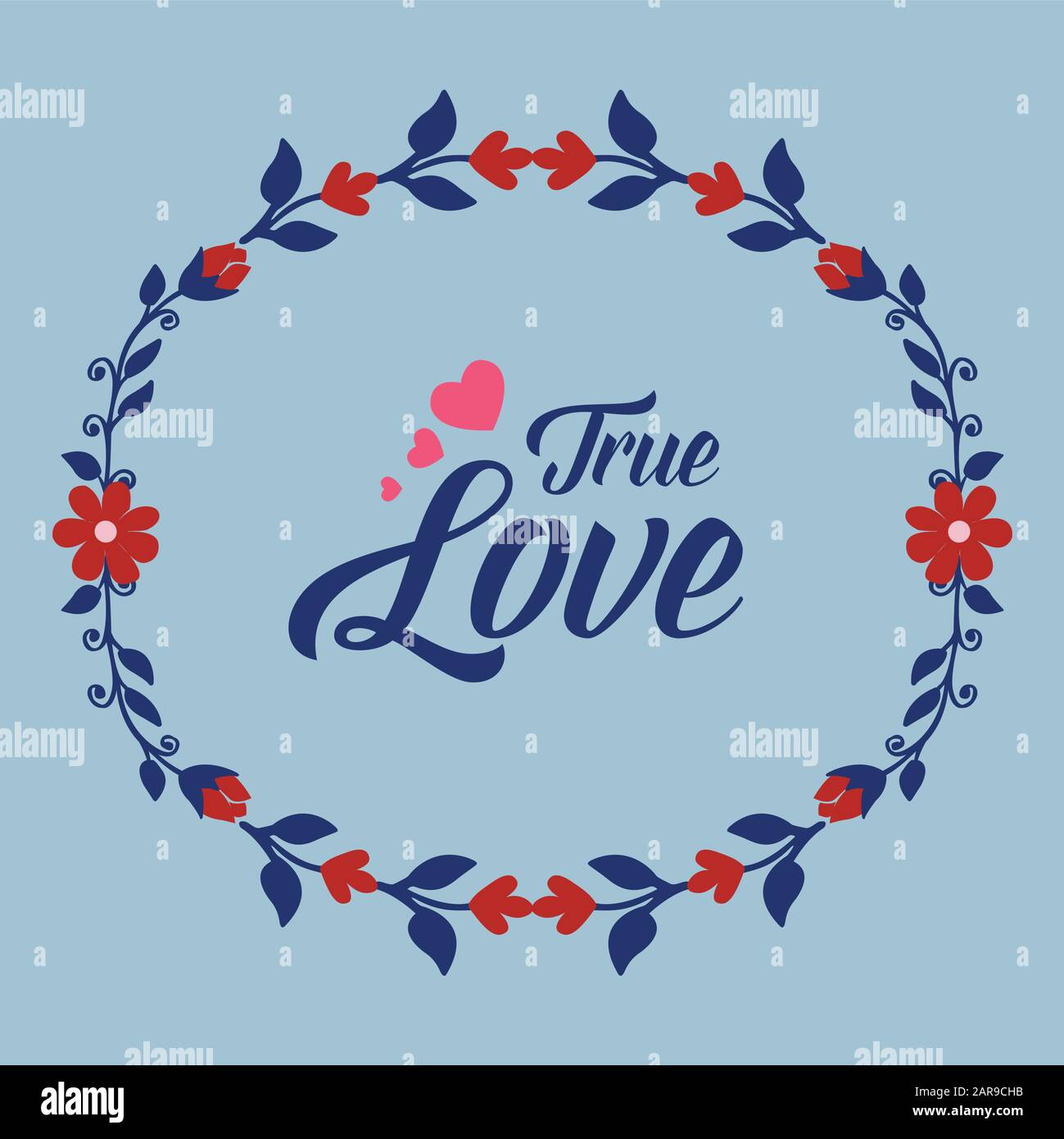 Invitation card design for true love day celebration, with elegant ...