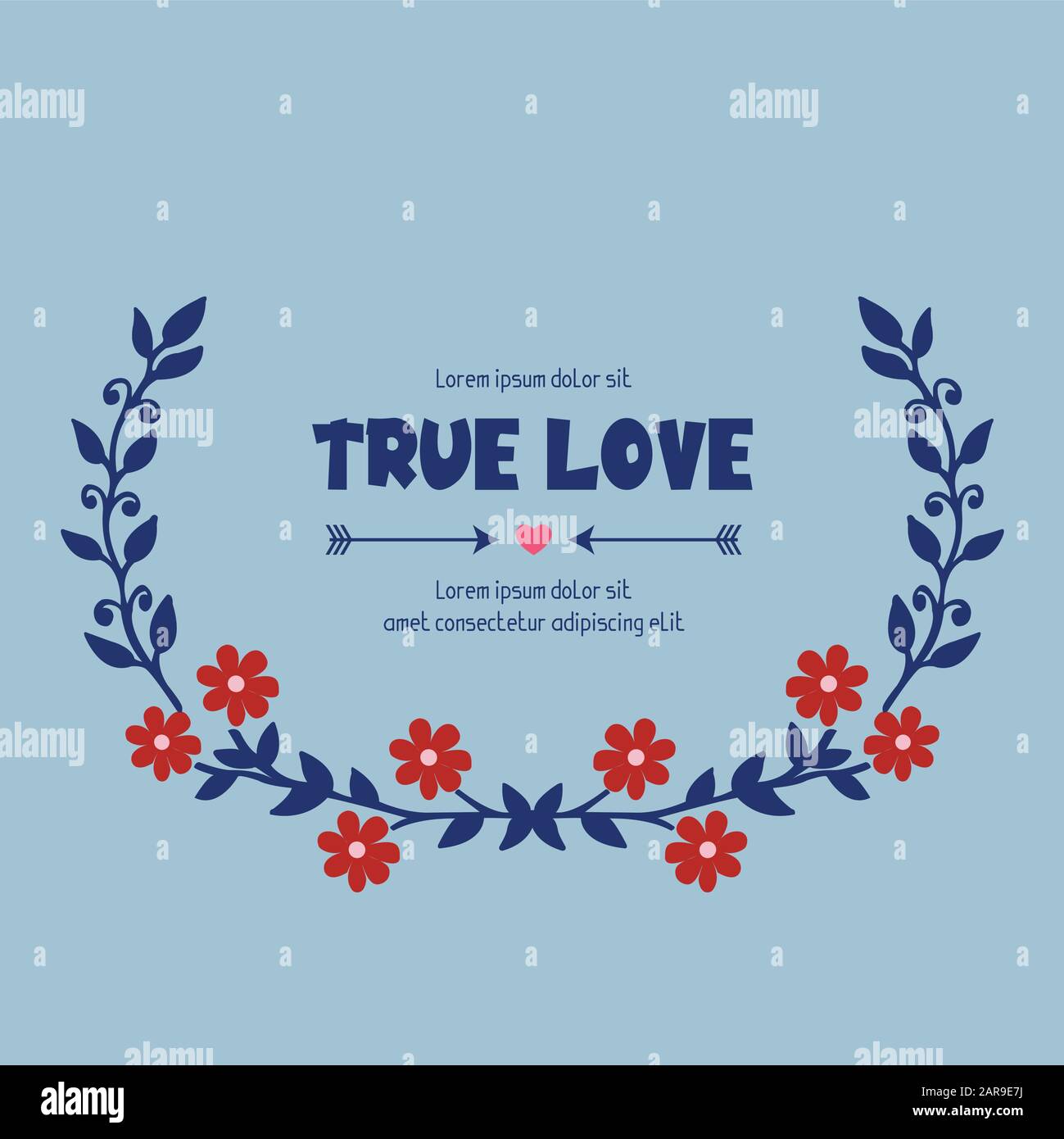 Unique Style and elegant design of true love greeting card template ...