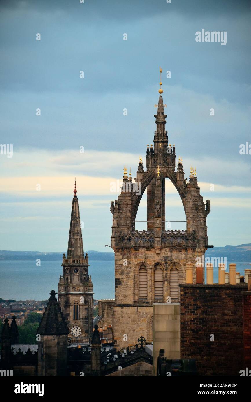 Edinburgh St Giles' Cathedral and rooftop view. United Kingdom Stock ...