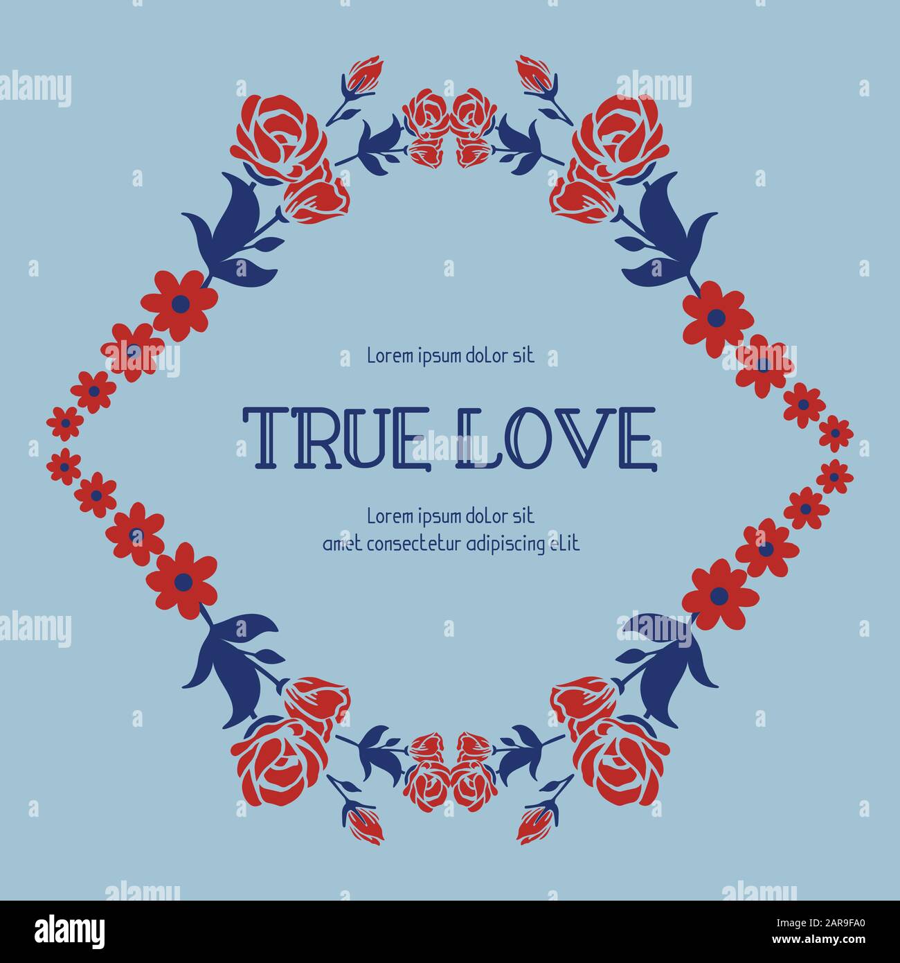 Seamless Decor of leaf and floral frame, for true love day greeting ...
