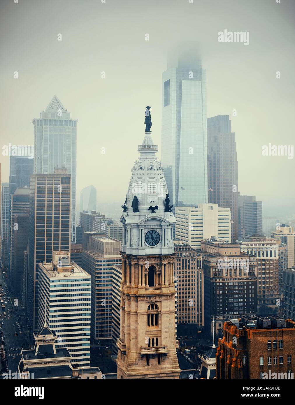 Philadelphia city rooftop view with urban skyscrapers Stock Photo - Alamy