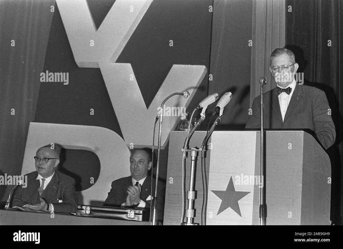 VVD Annual Meeting in Maastricht. Chairman van der Pols during opening ...