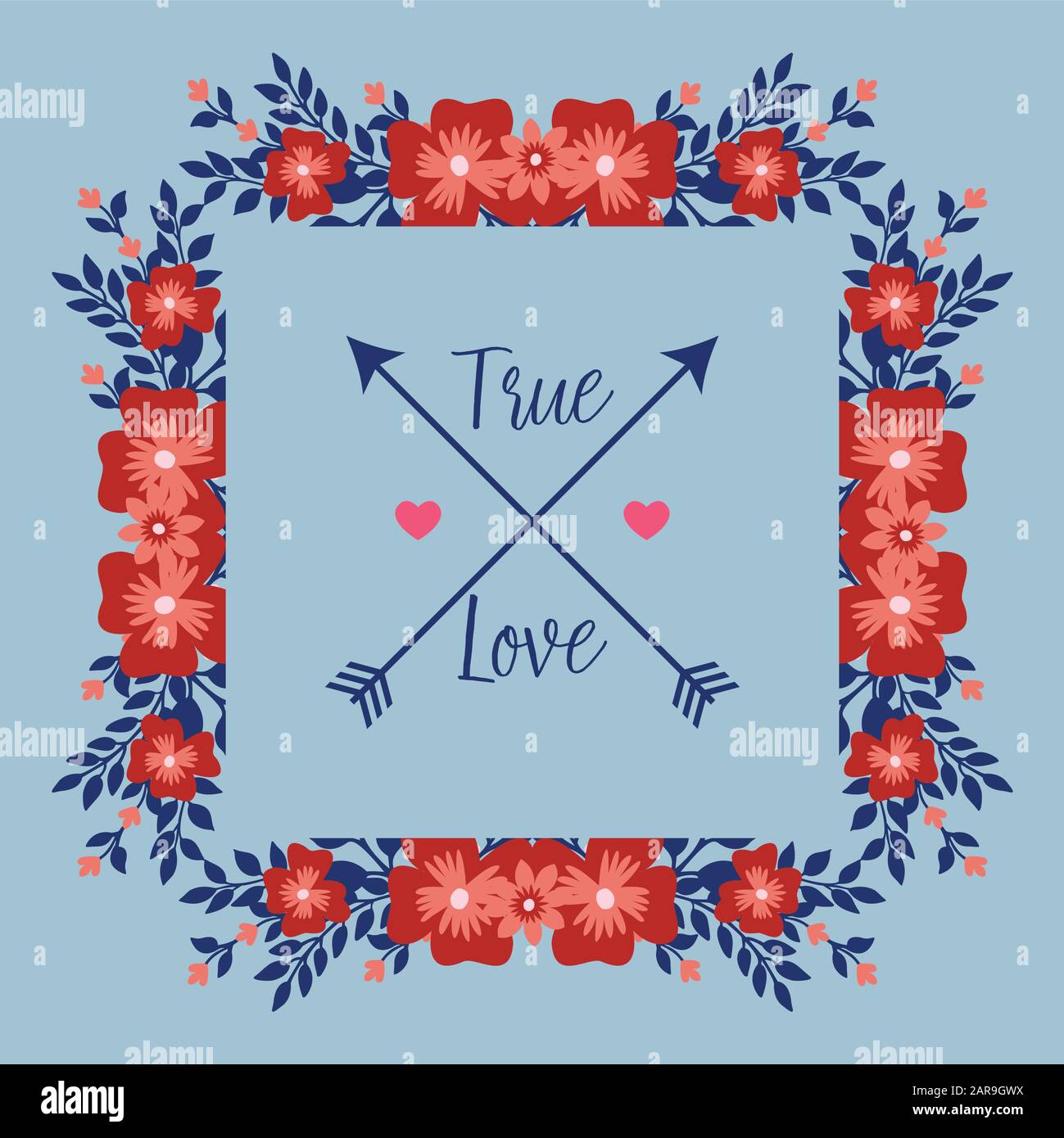 Unique Decorative of true love invitation card, with beautiful leaf and ...