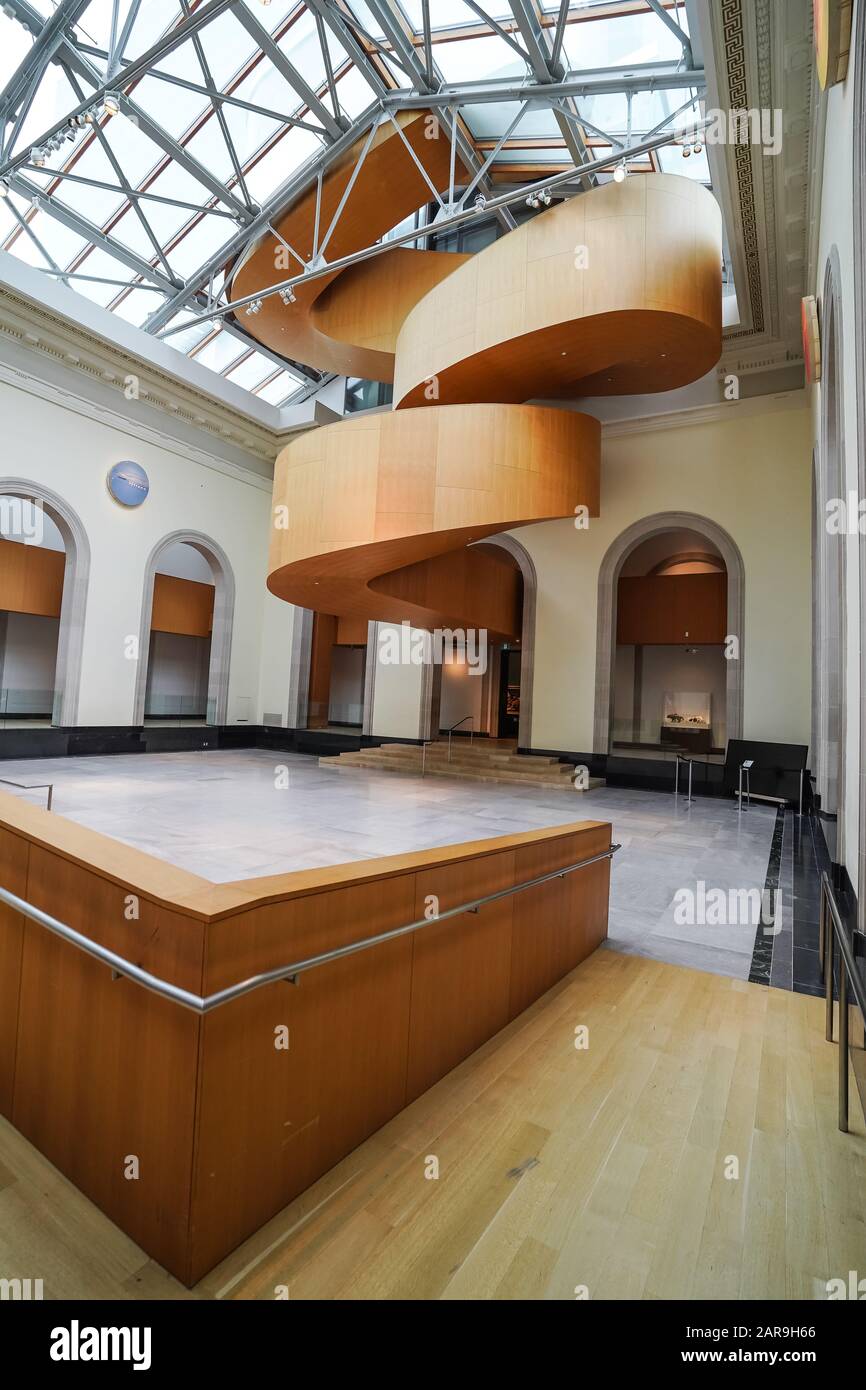 frank gehry designed wooden staircase inside art gallery of ontario AGO ...