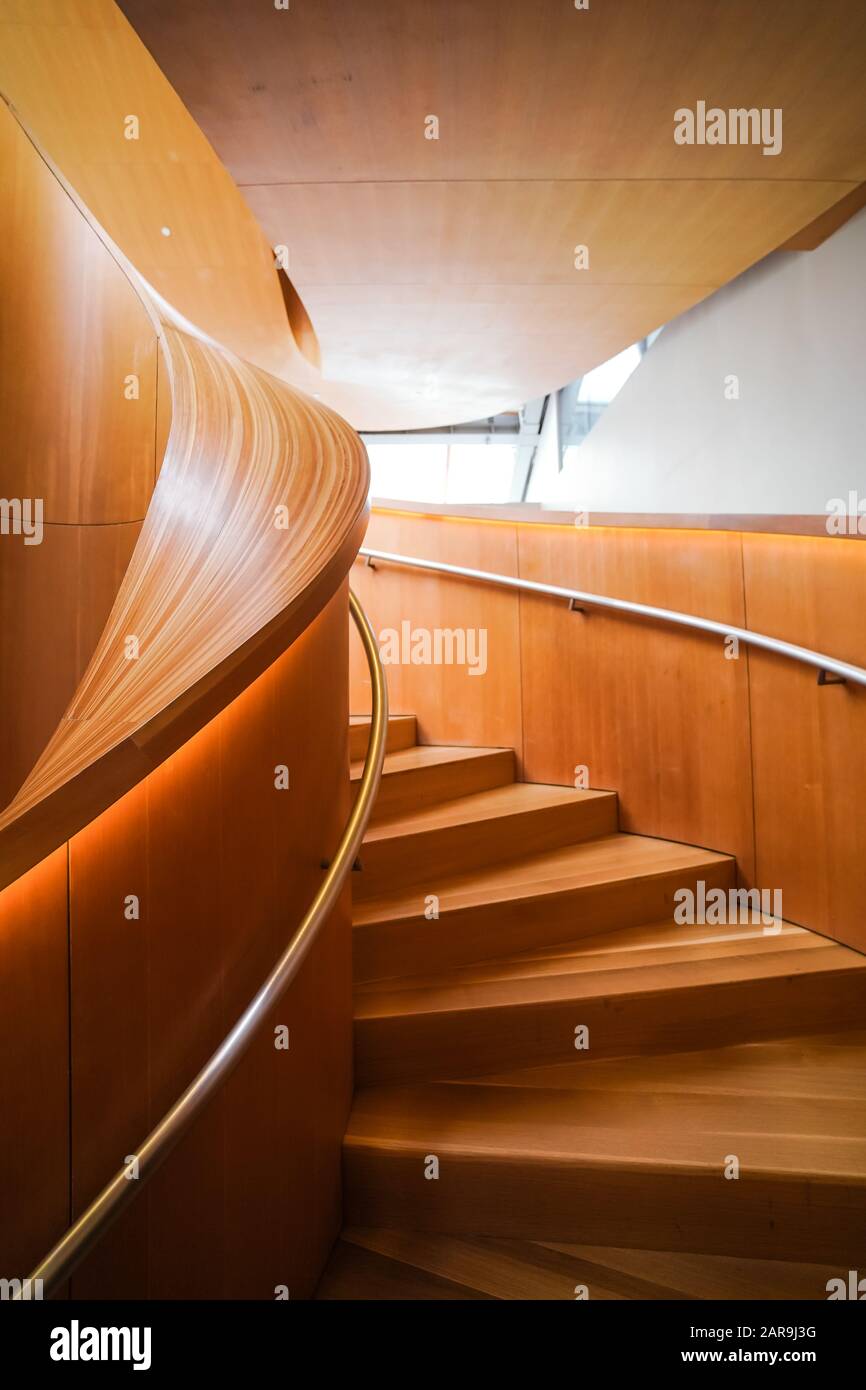 Art gallery of Ontario interior wooden staircase designed by Frank ...