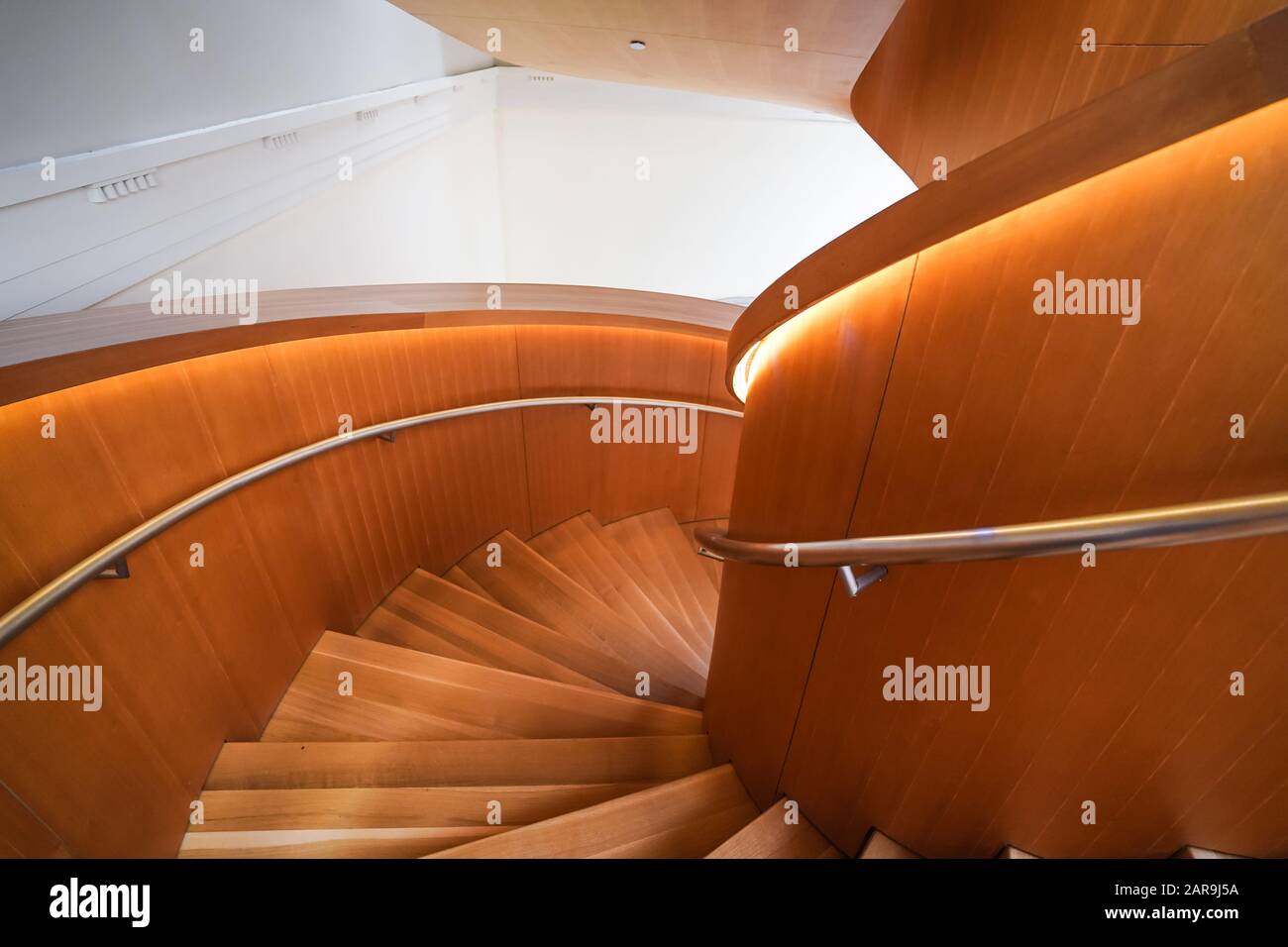 Art gallery of Ontario interior wooden staircase designed by Frank ...