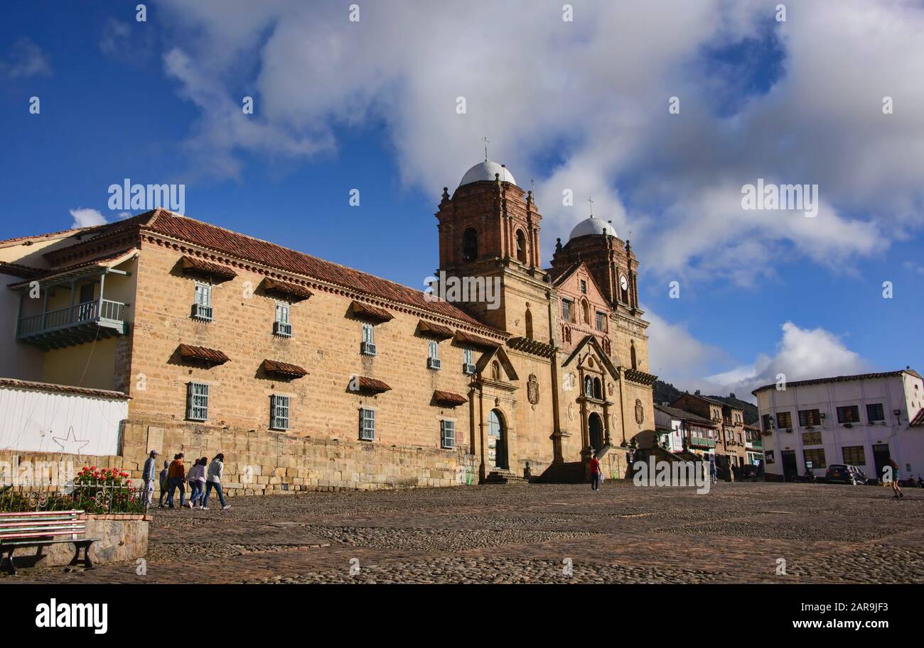 he Convento de los Franciscanos monastery and Basílica Menor in Monguí ...