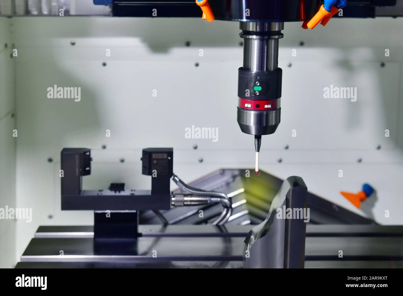 Close up automatic coordinate measurement machine (CMM) for inspection ...