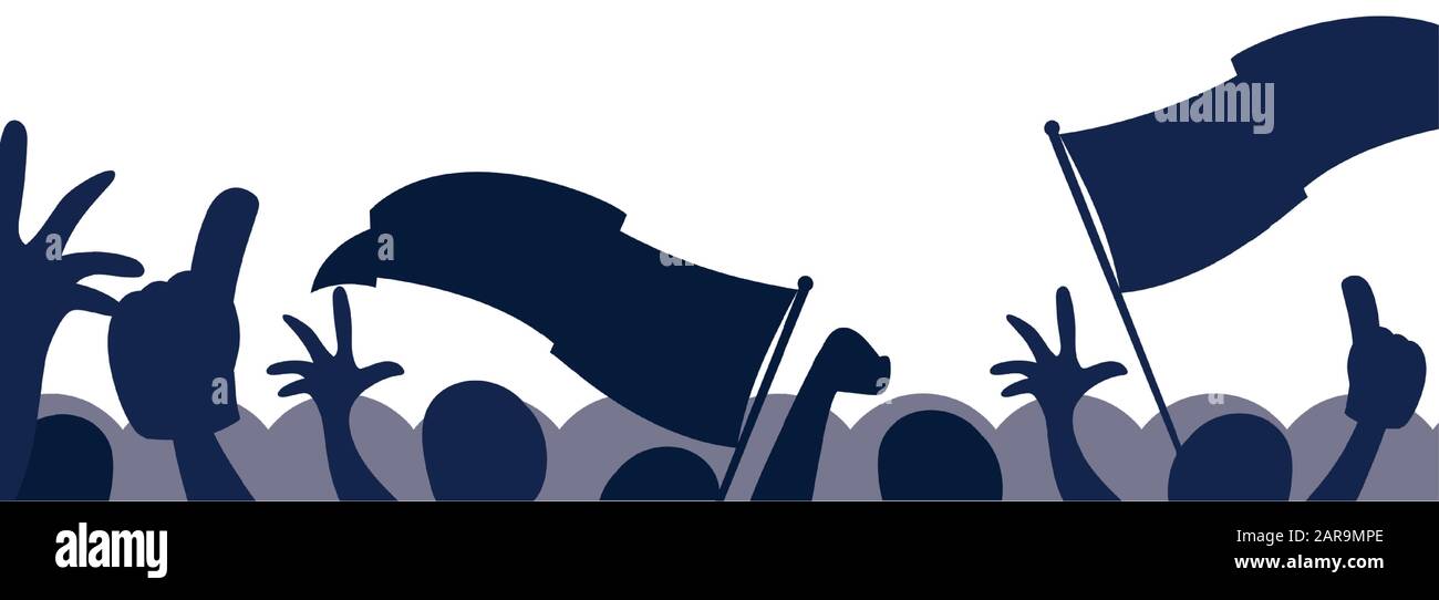 crowd of people at a soccer stadium vector illustration design Stock ...