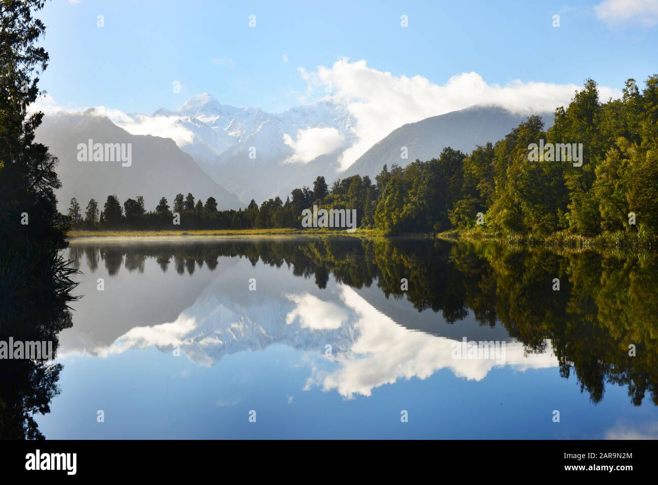 Matheson Lake. Dawn, New Zealand High Resolution Stock Photography and ...