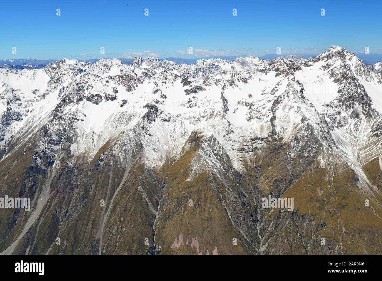Landscape of Aoraki Mount Cook National Park from helicopter,New ...