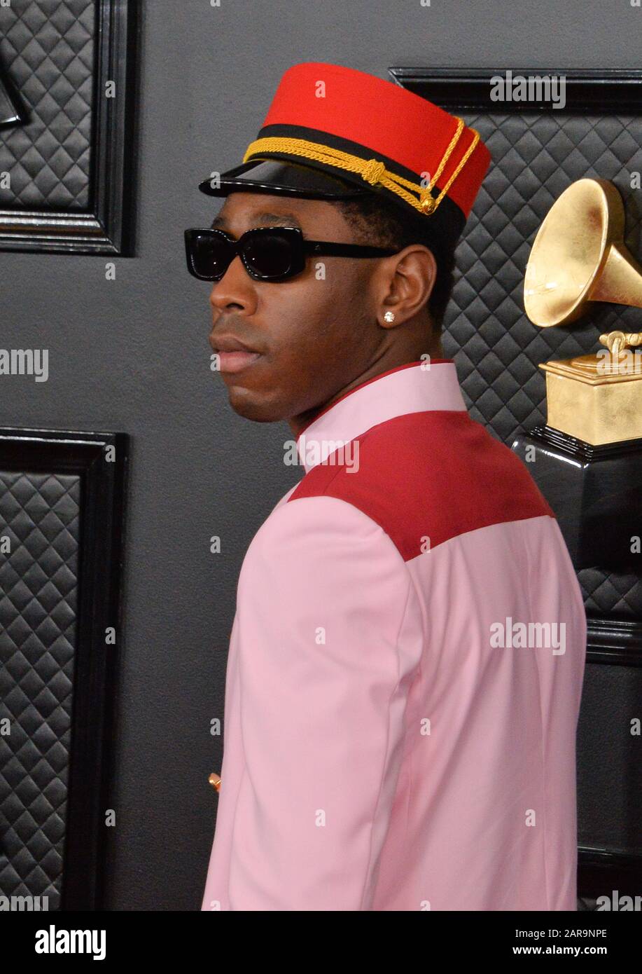 Los Angeles, CA, USA. 26th Jan 2020. Tyler, the Creator arrives for the ...
