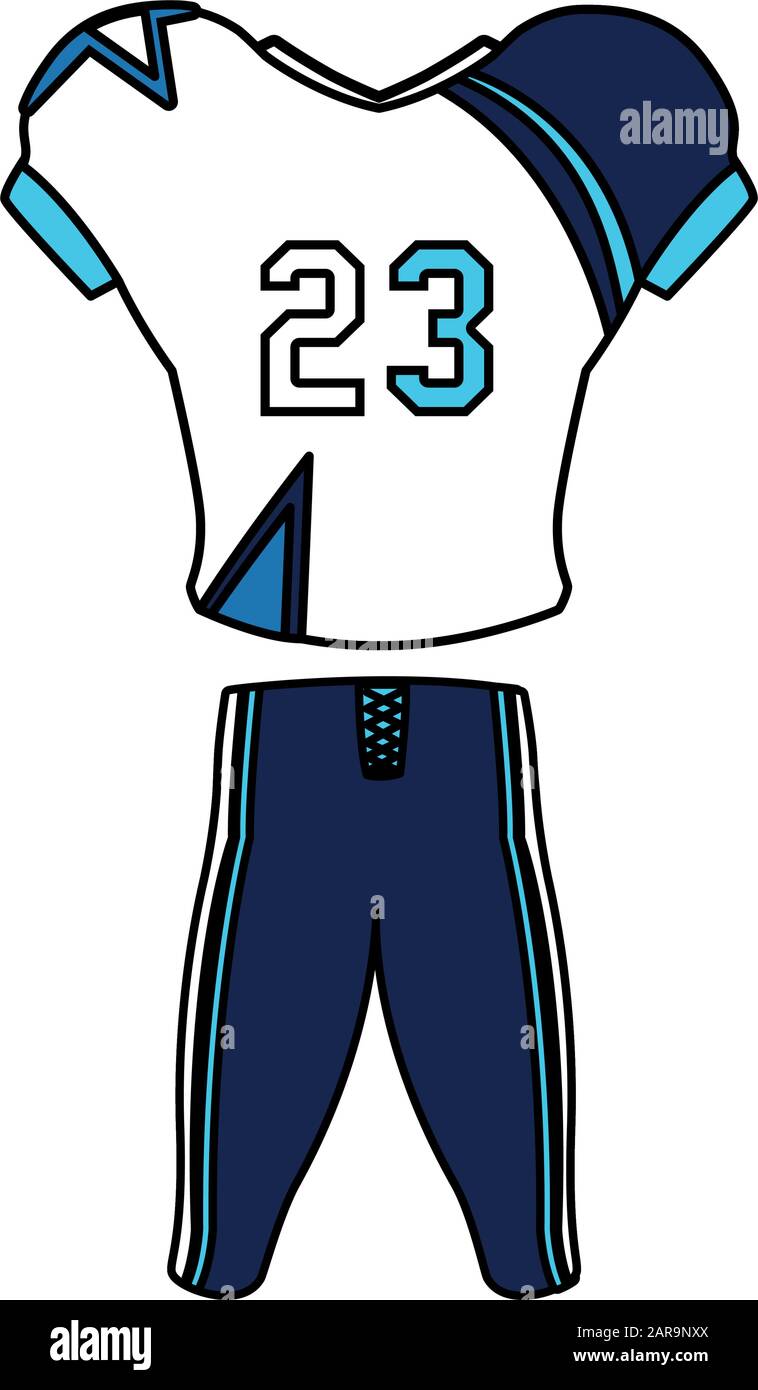 american football player outfit sportsuit vector illustration design ...